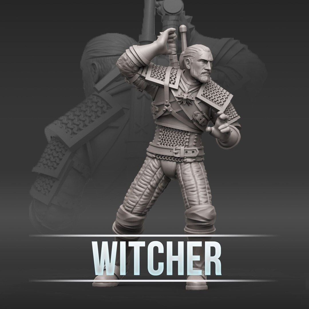 Unique the Witcher 3D Model for Your Collection - Etsy
