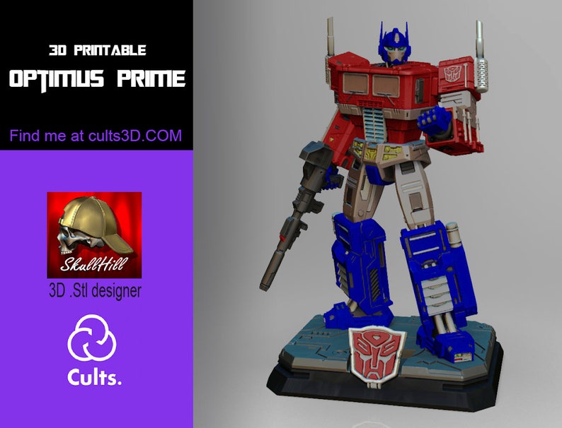 Legendary Leader: Optimus Prime 3D Model Now Available! - Etsy