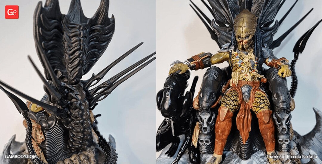 Reign of the Predator: Predator on Throne SLA 3D Model Now Available ...