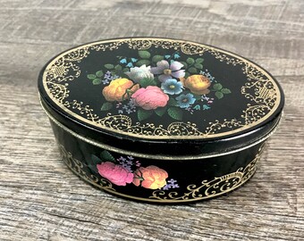 Vintage Floral Tin | Etsy
