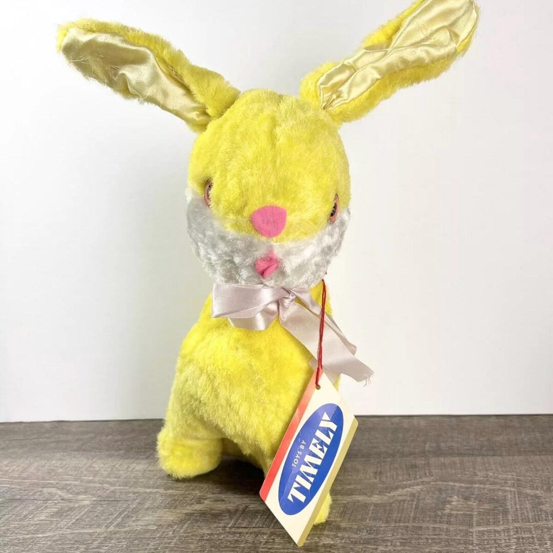 Vintage 1960s Toys by Timely Yellow Easter Bunny Rabbit 15" With Tag - Etsy