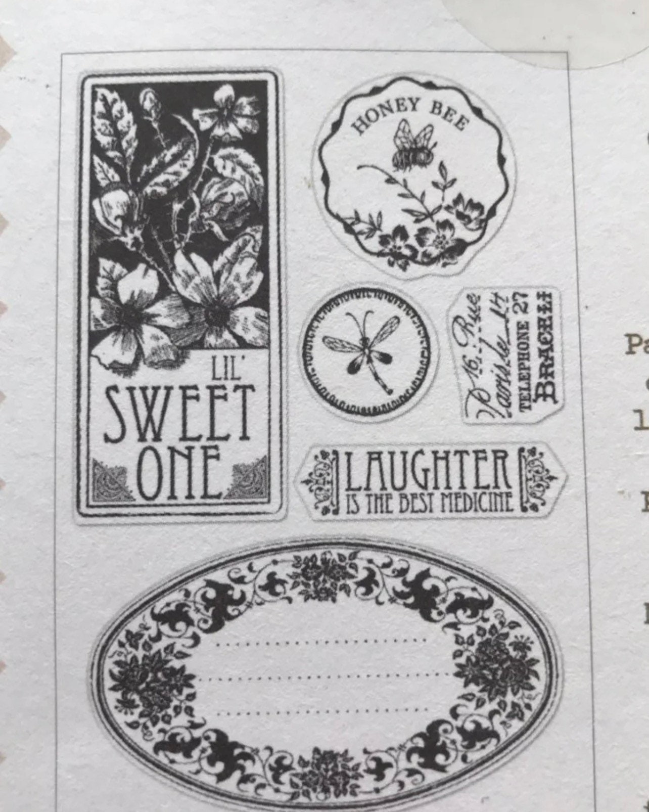 Tools Stamps Hero arts Basic Grey stamps Sweet One Discontinued clear ...