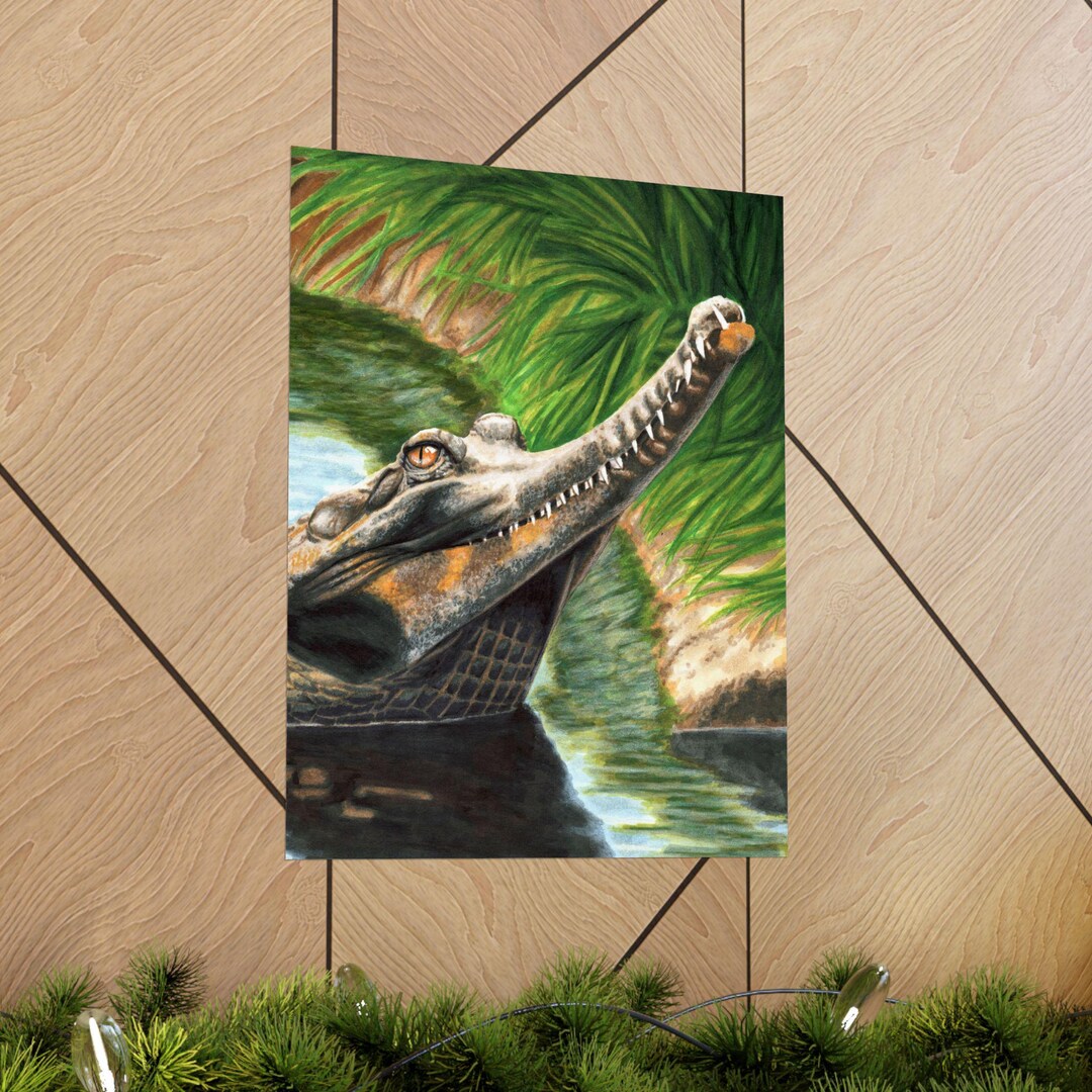 Gharial Crocodile Snake Matte Vertical Posters - Etsy