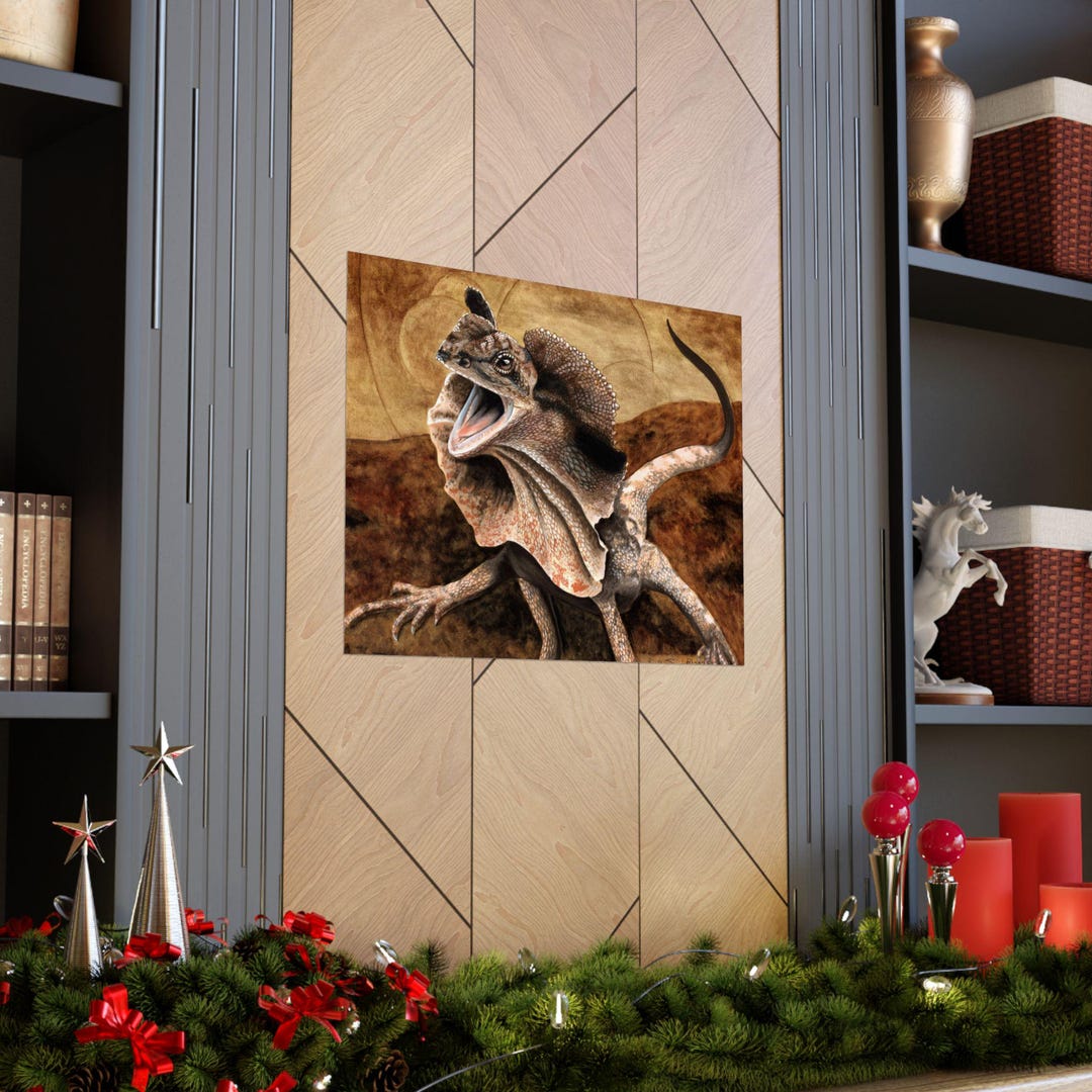 Frilled Dragon Lizard Matte Horizontal Posters - Etsy