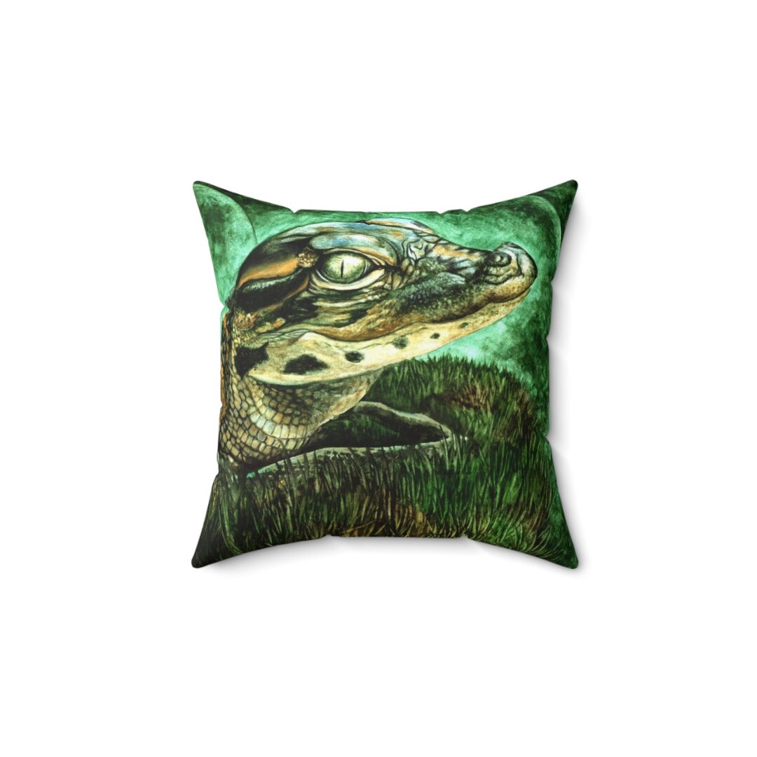 Baby Alligator Hatchling Spun Polyester Square Pillow - Etsy UK