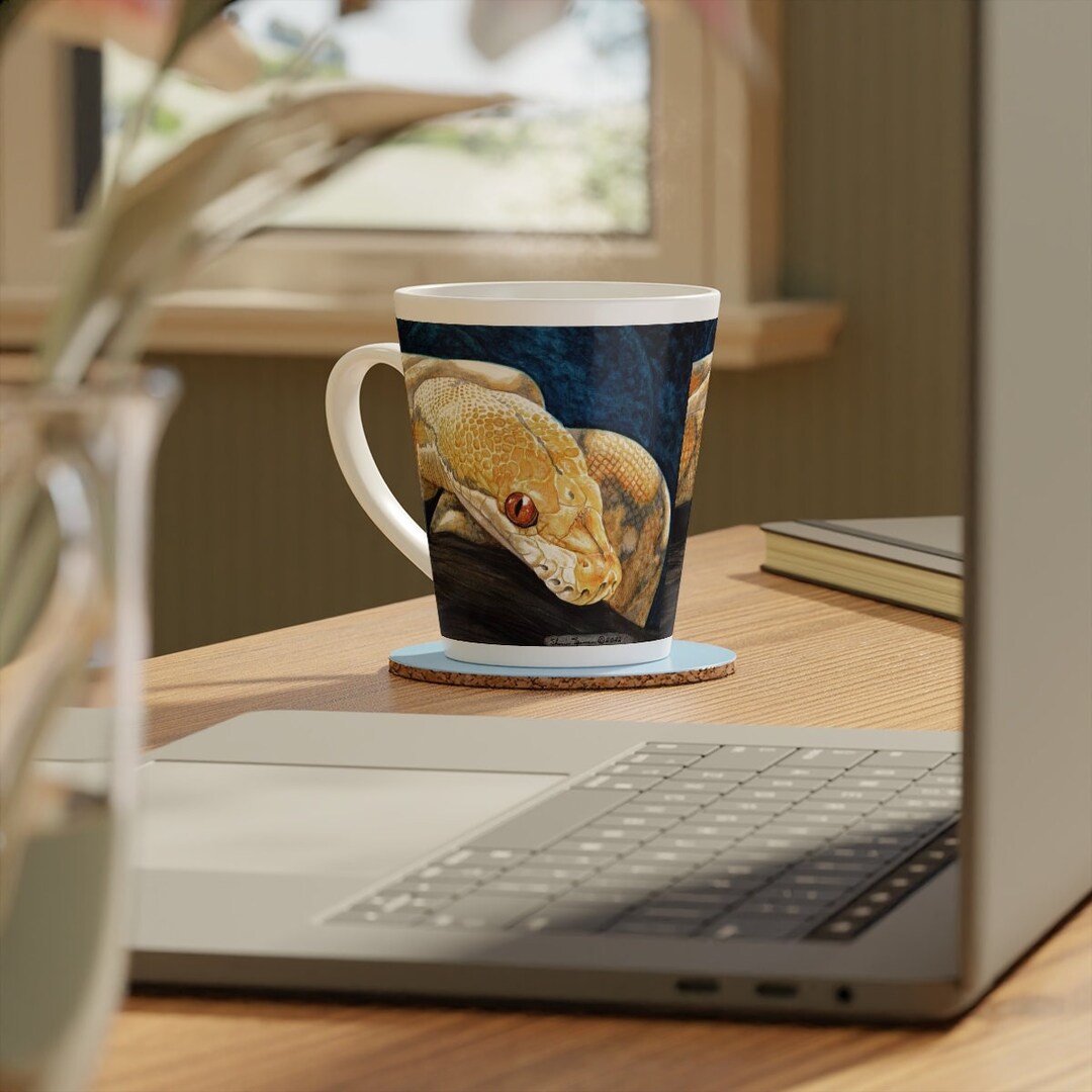 Albino Reticulated Python Latte Mug, 12oz - Etsy Australia