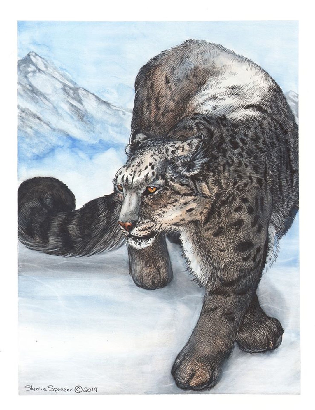 Snow Leopard Digital Art