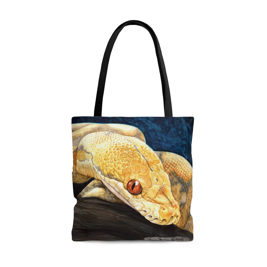 Albino Reticulated Python Snake AOP Tote Bag - Etsy