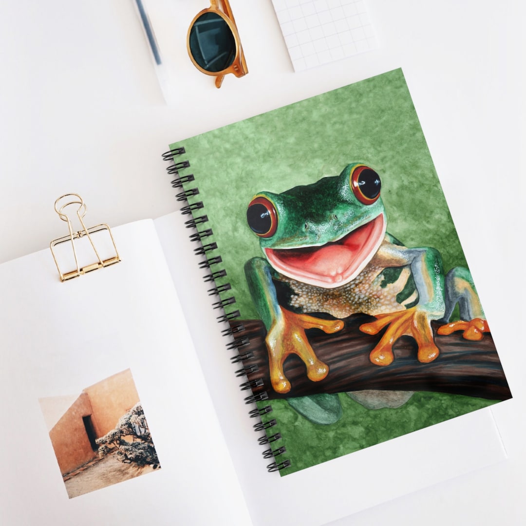 Red Eyed Tree Frog Spiral Notebook - Ruled Line - Etsy