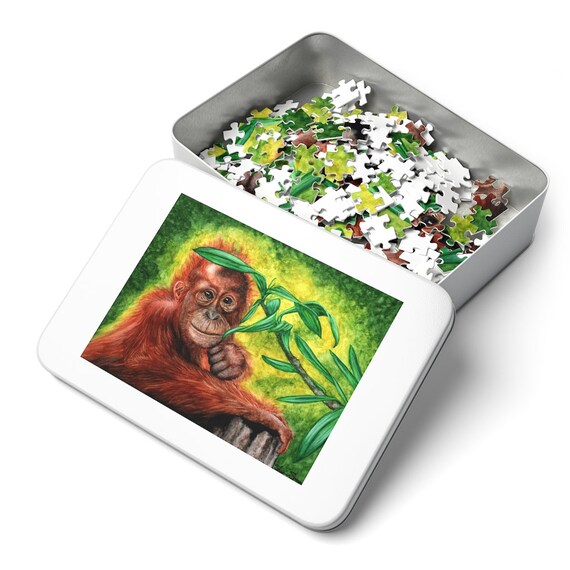 Baby Orangutan Smiling Puzzle 250 Pieces | Etsy