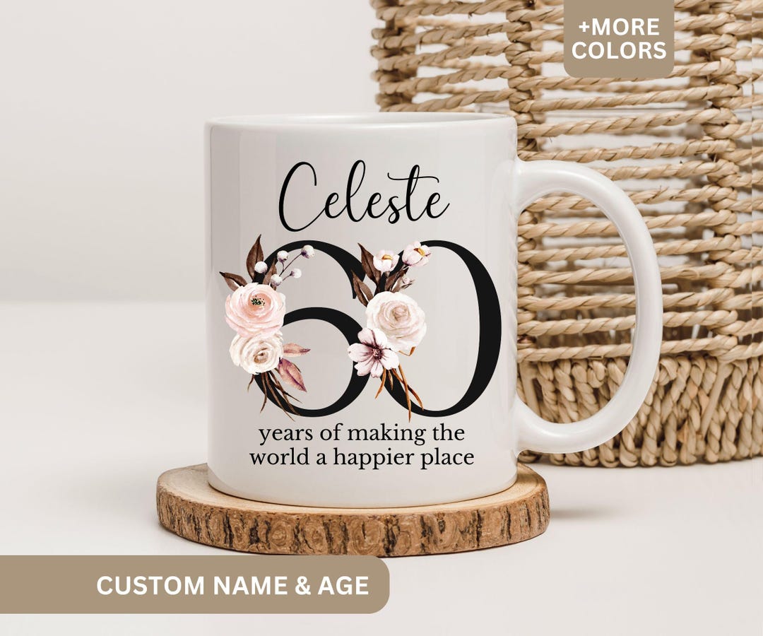 60th Birthday Gift for Women, 60th Birthday Mug, 60th Coffee Cup 1965 ...