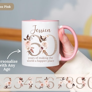 Custom 60th Birthday Gift, Happy 60th Birthday Mug, 1965 Mug, 60th ...