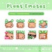 Cute Plant Twitch Emotes Pack Instant Download Discord Emotes Kawaii ...