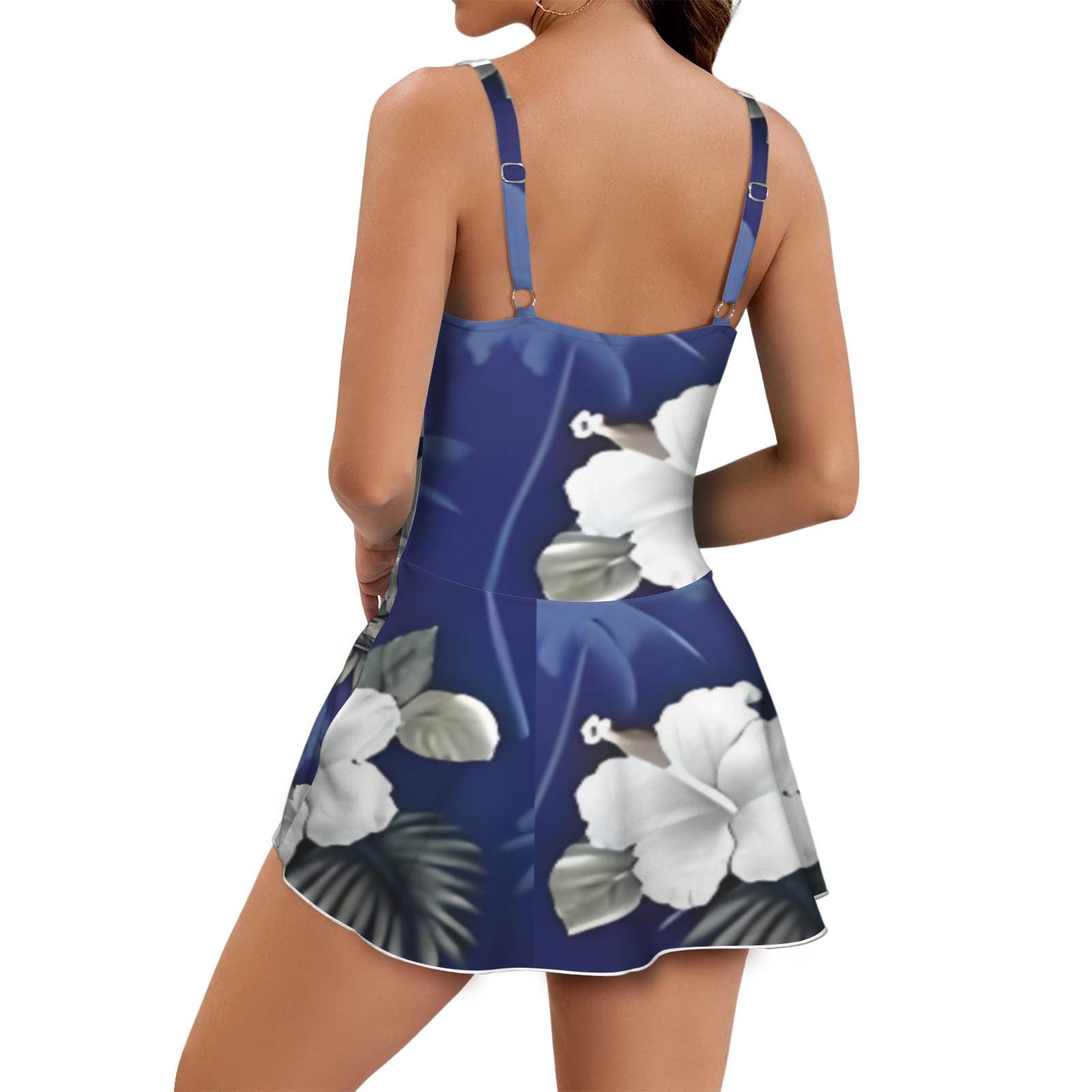 Tropical Floral Skirted One-piece Swimsuit Modest S to Plus Size ...