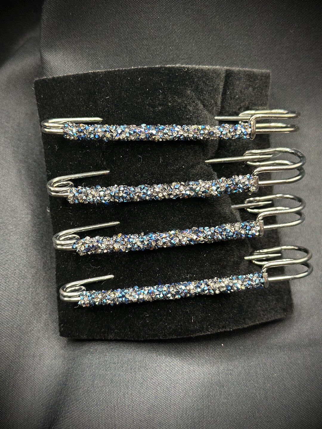 Saddle Pad Blanket Pins "night Sky" Stunning Blue and Clear Crushed ...