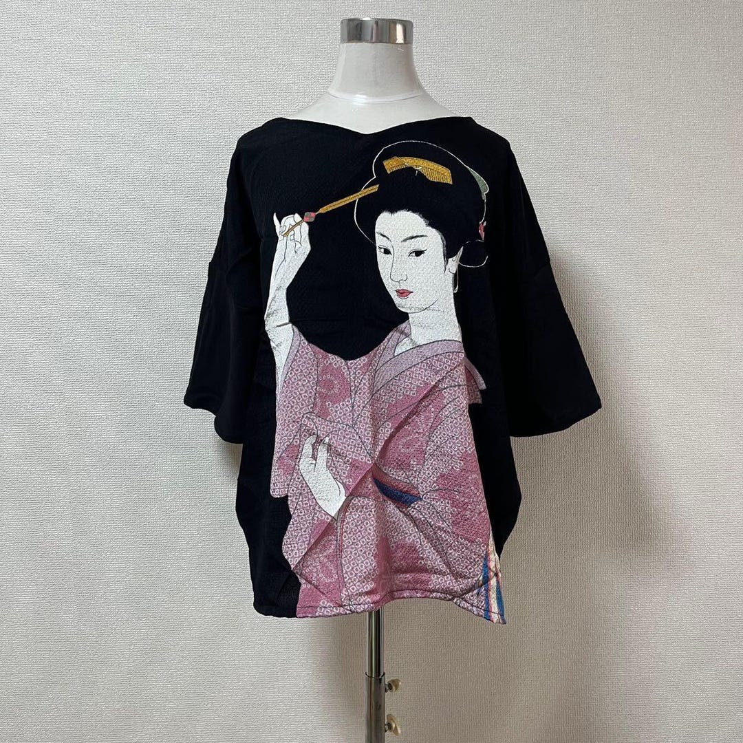 Upcycled Japanese Furoshiki Top - Handmade Vintage Japanese Clothing ...
