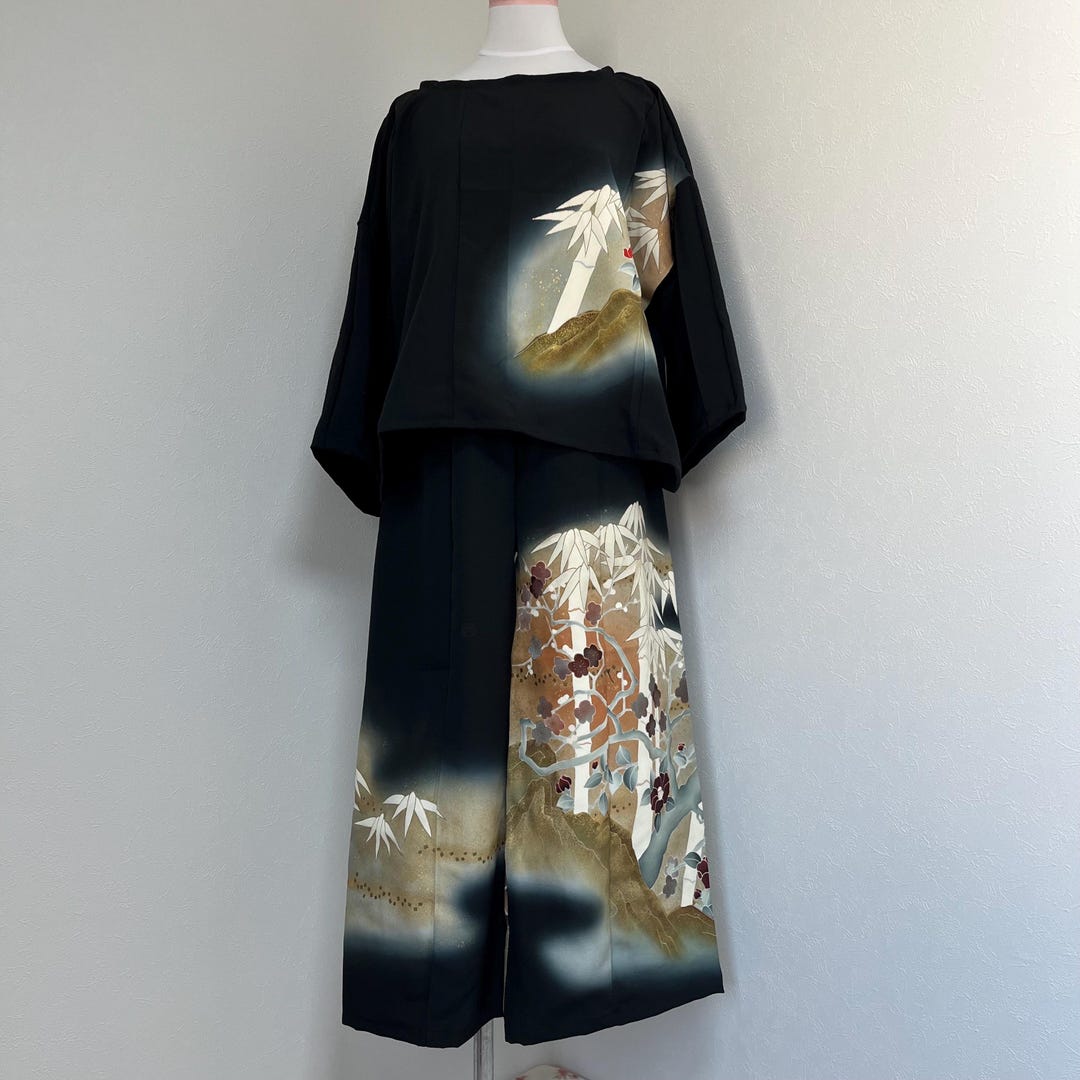 Kimono 2-piece Set – Upcycled Japanese Vintage Matching Outfit ...