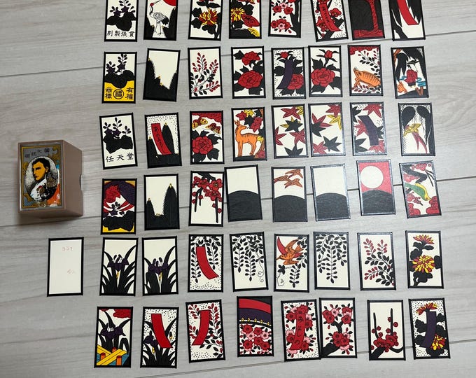 Vintage Traditional Japanese Hanafuda Playing Cards - Decorative ...