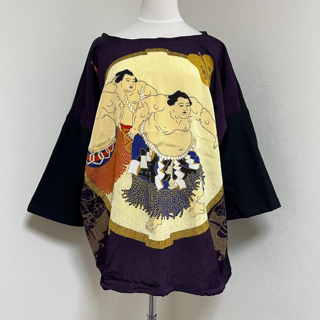 Upcycled Japanese Furoshiki Top - Handmade Vintage Japanese Clothing ...