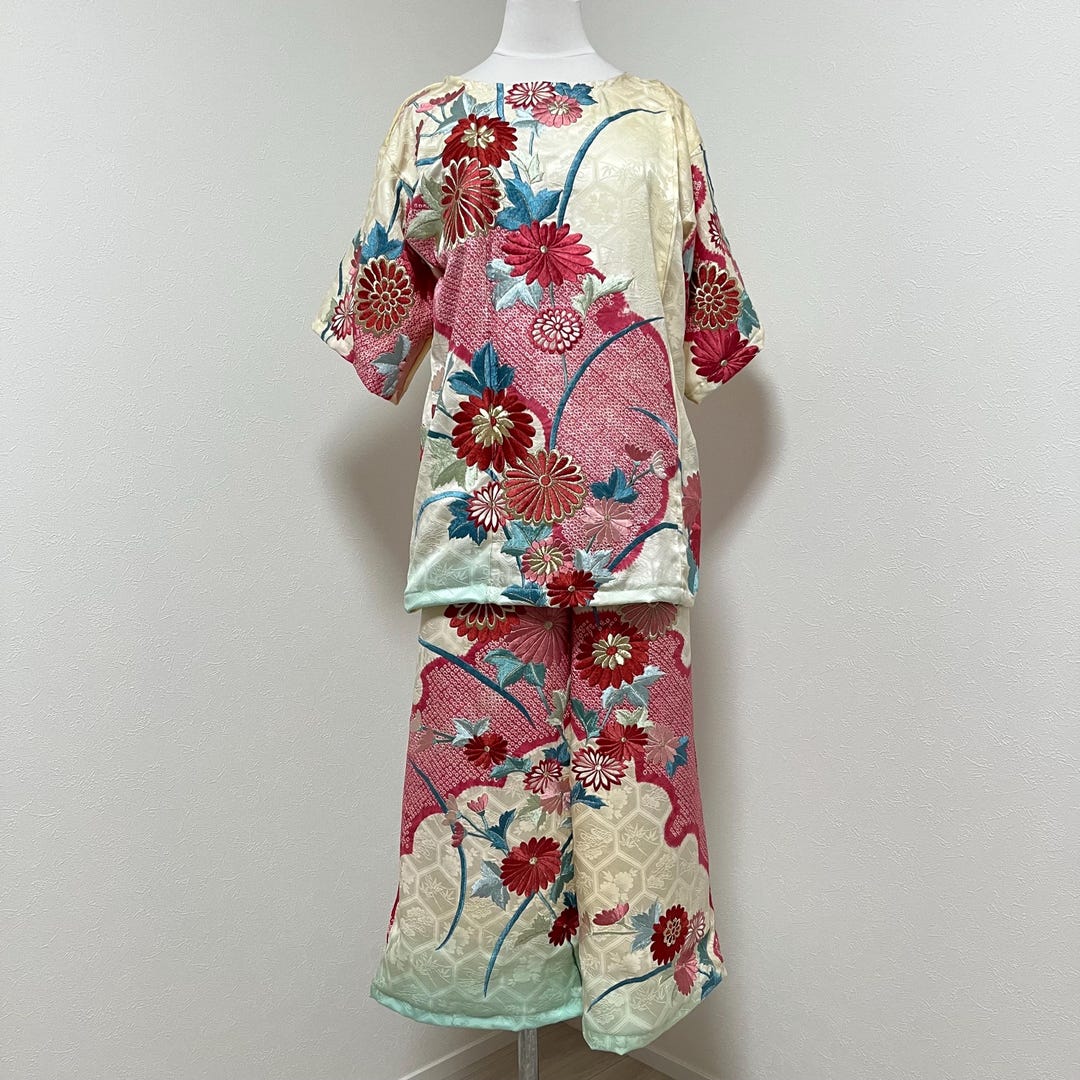 Kimono 2-piece Set – Upcycled Japanese Vintage Matching Outfit ...