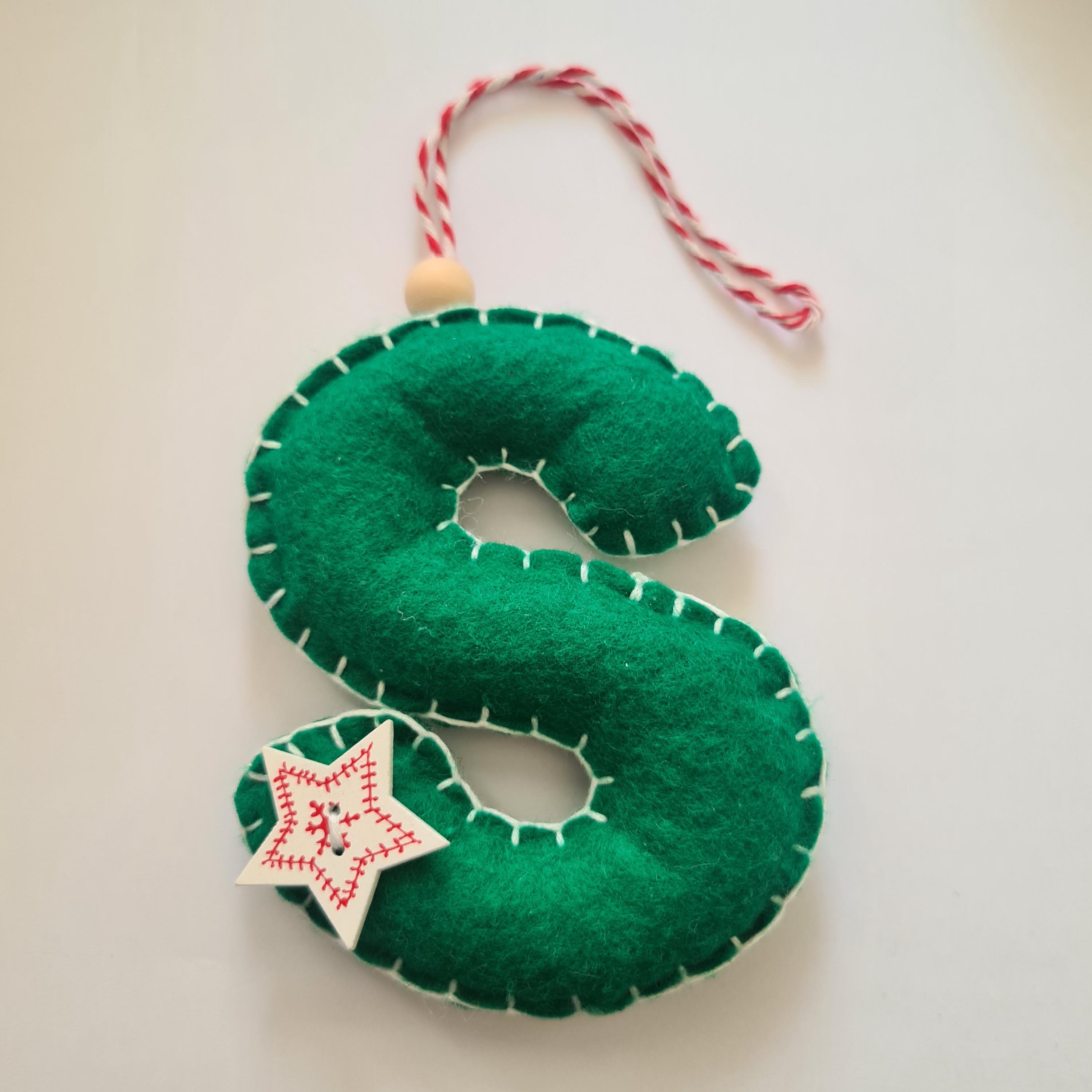 Handmade Felt Letter Christmas Decoration - Etsy