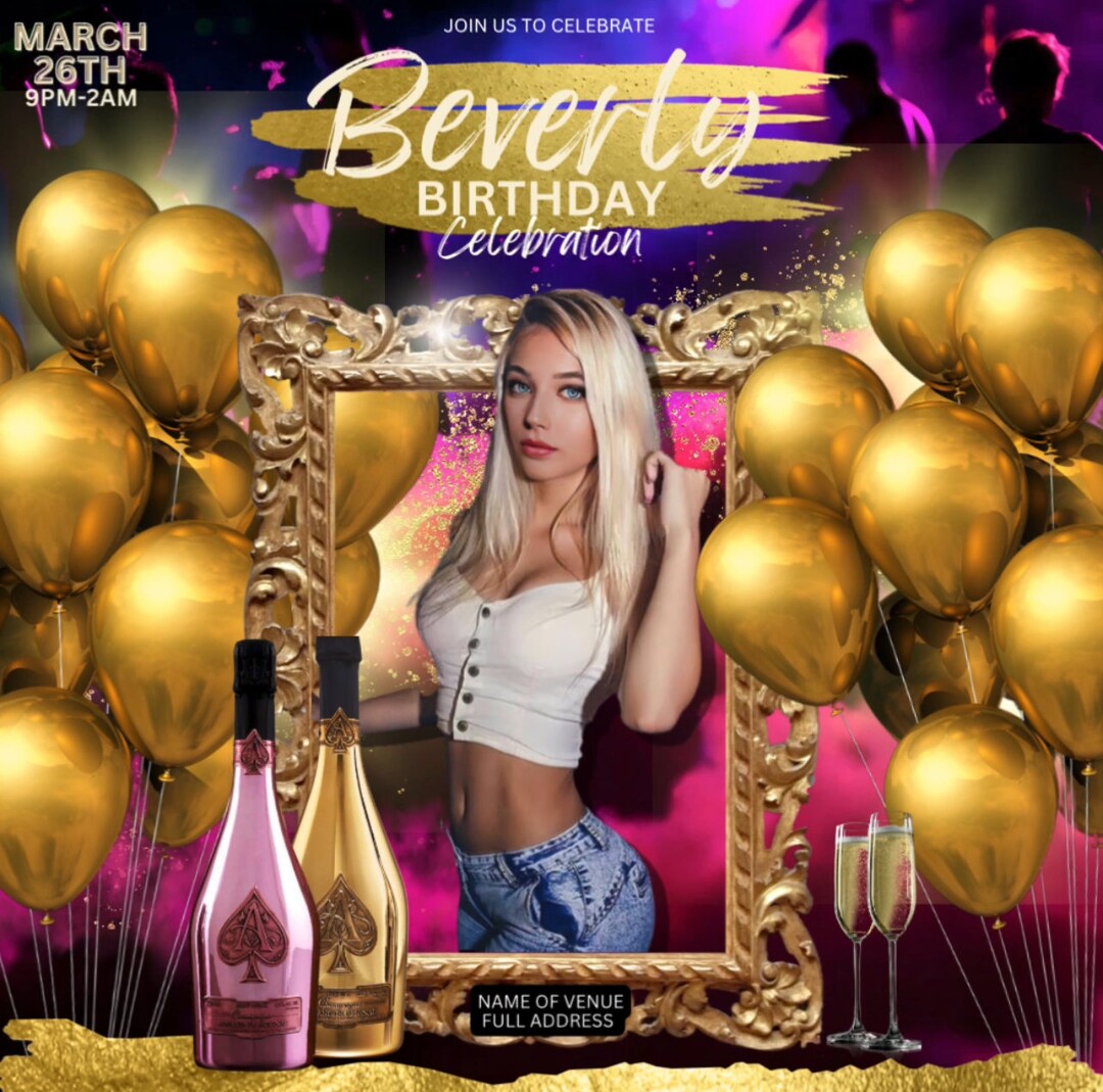 Editable Birthday Flyer Template, Party Flyer, Celebration Flyer ...