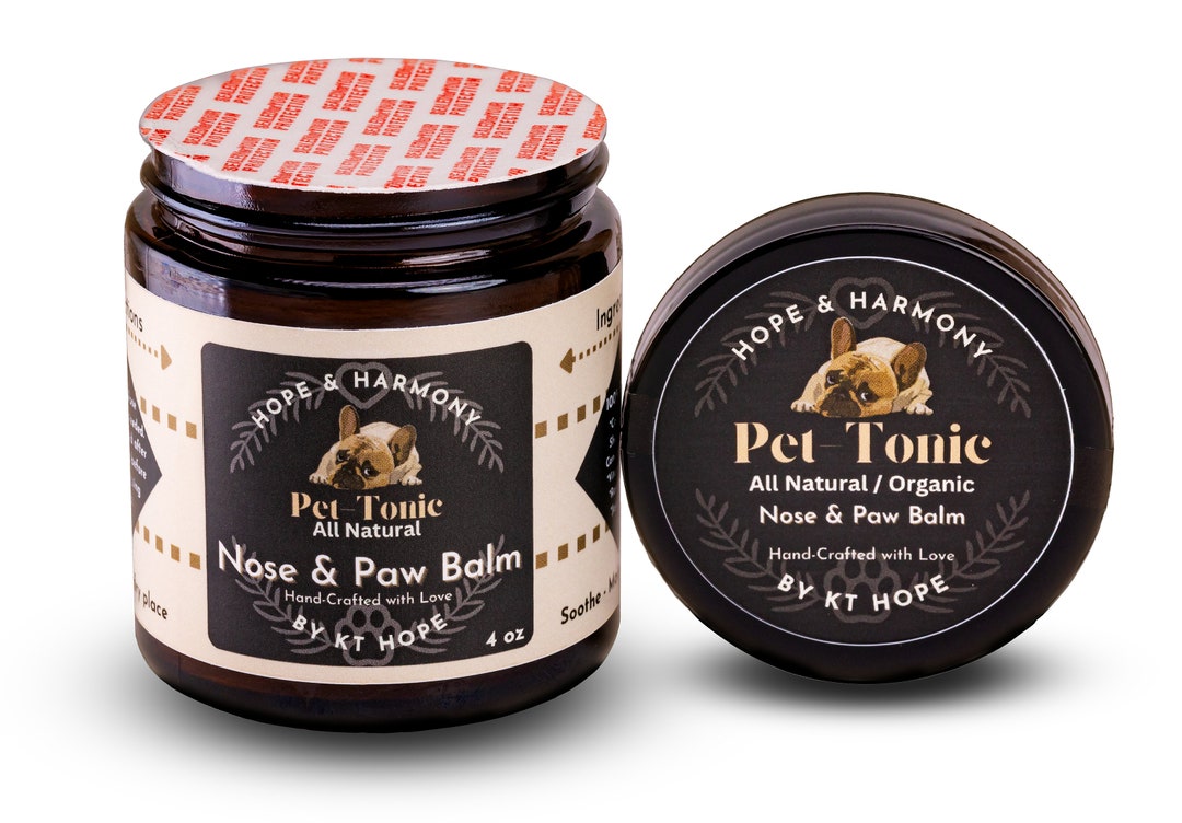 PET-TONIC Nose and Paw Balm 4 OZ All Natural Ingredients, Moisturize ...