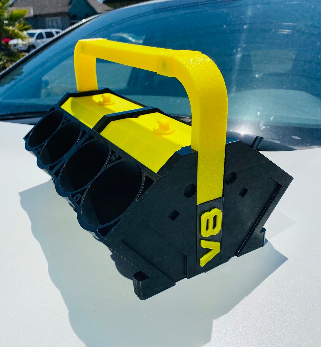 Car Guy Gift - V8 Engine Beer/soft Drink 8 Can Ice Cooler - 3D Printed ...
