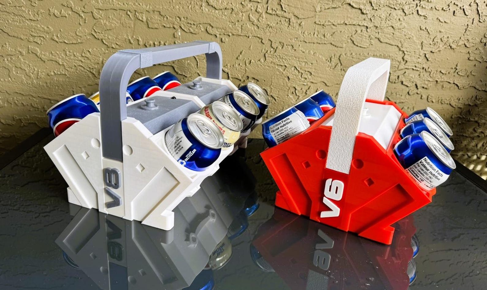 V4/V6/V8 Engine Beer/soft Drink Ice Cooler - Durable ABS Plastic ...