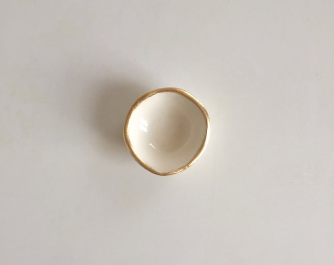 Tiny Gold Lip Dish - Etsy