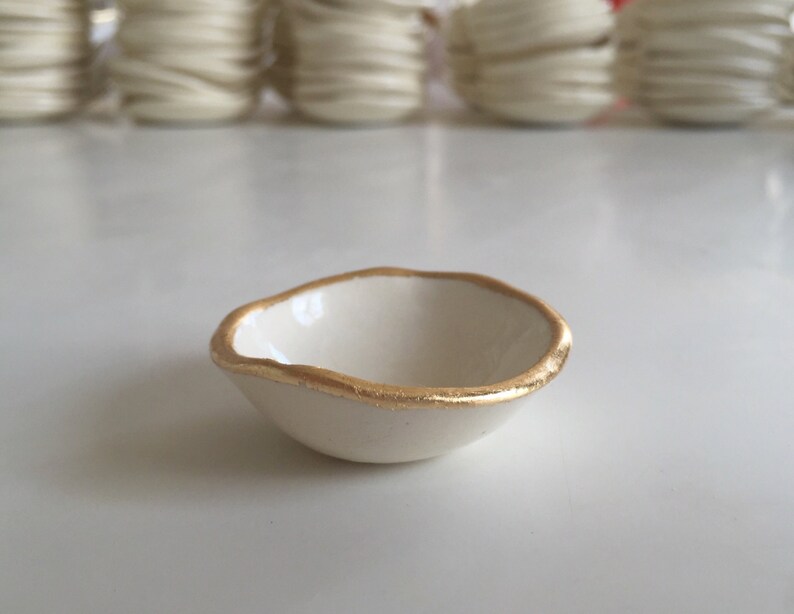 Tiny Gold Lip Dish - Etsy