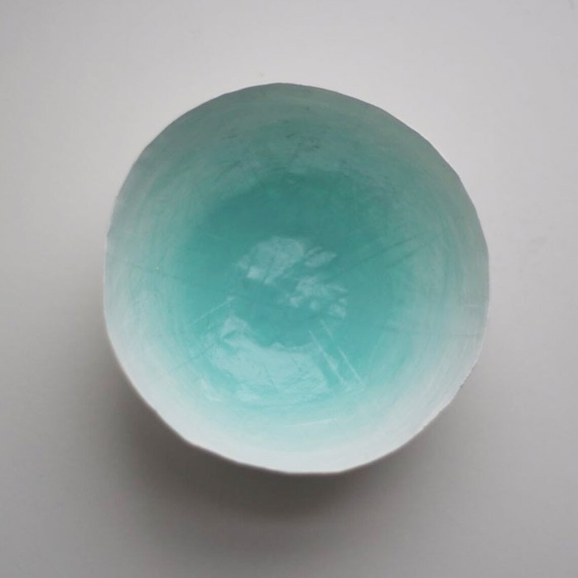 Aqua Paper Bowl - Etsy