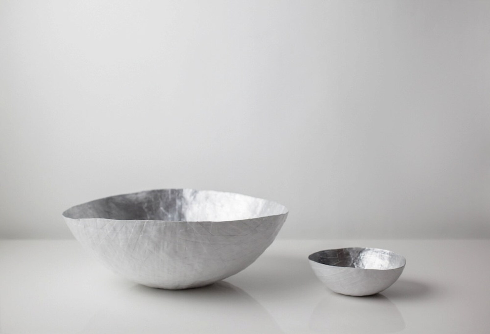 Small Silver Paper Bowl - Etsy