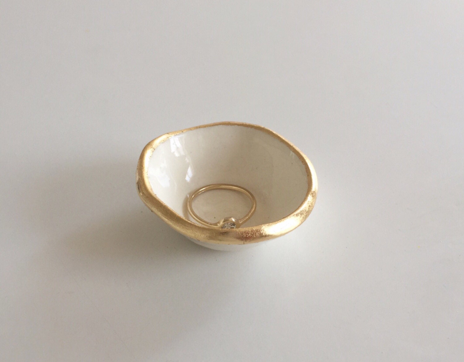 Tiny Gold Lip Dish - Etsy