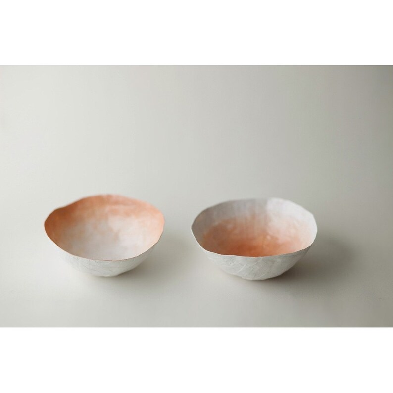 Small Peach Paper Bowl - Etsy