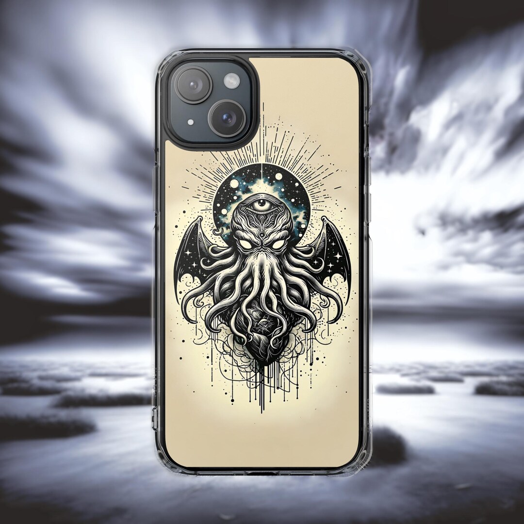 Cthulhu Cosmic Horror Eldritch Art Premium Tough IMPACT Magsafe iPhone ...