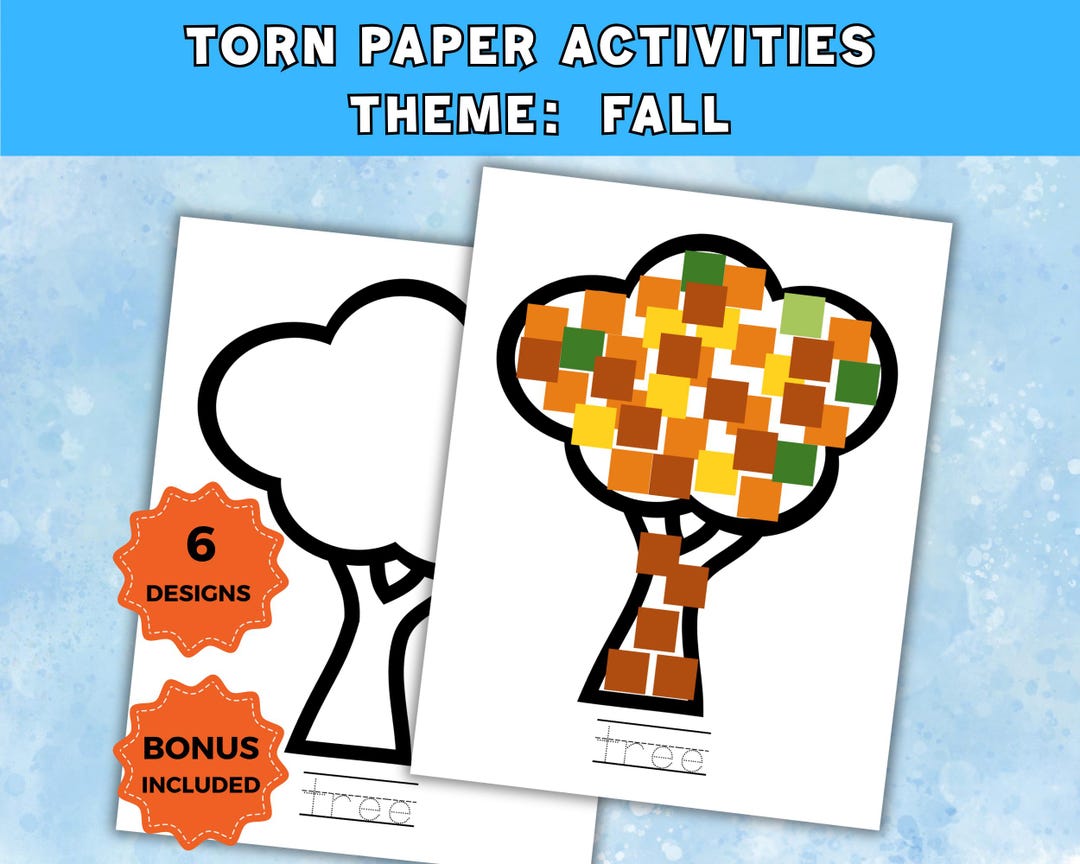 Torn Paper Activity Set, Preschool Fine Motor Activities, Supports ...