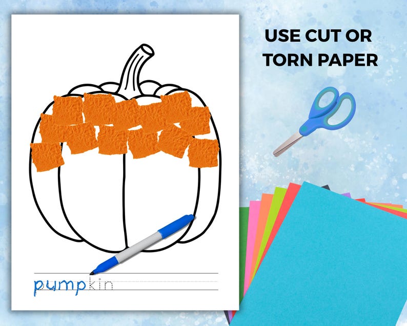 Torn Paper Activity Set, Preschool Fine Motor Activities, Supports ...