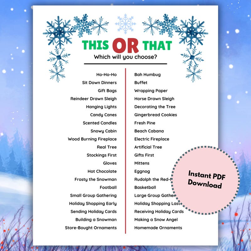Christmas Ice Breaker - Etsy