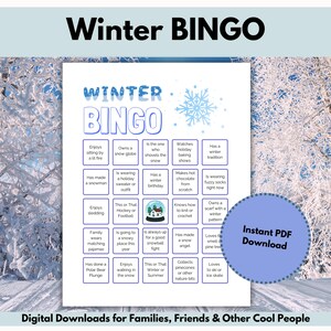Winter Bingo, Get to Know You Bingo, Icebreaker Game, Get to Know Me ...