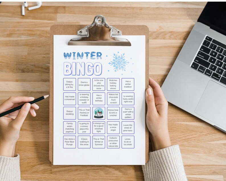 Winter Bingo, Get to Know You Bingo, Icebreaker Game, Get to Know Me ...