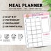 Meal Planner Bundle of 4 Editable Pdfs, Menu Planner and Grocery List ...