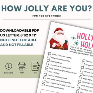 How Jolly Are You Game for Adults, Family Game Night, Printable ...