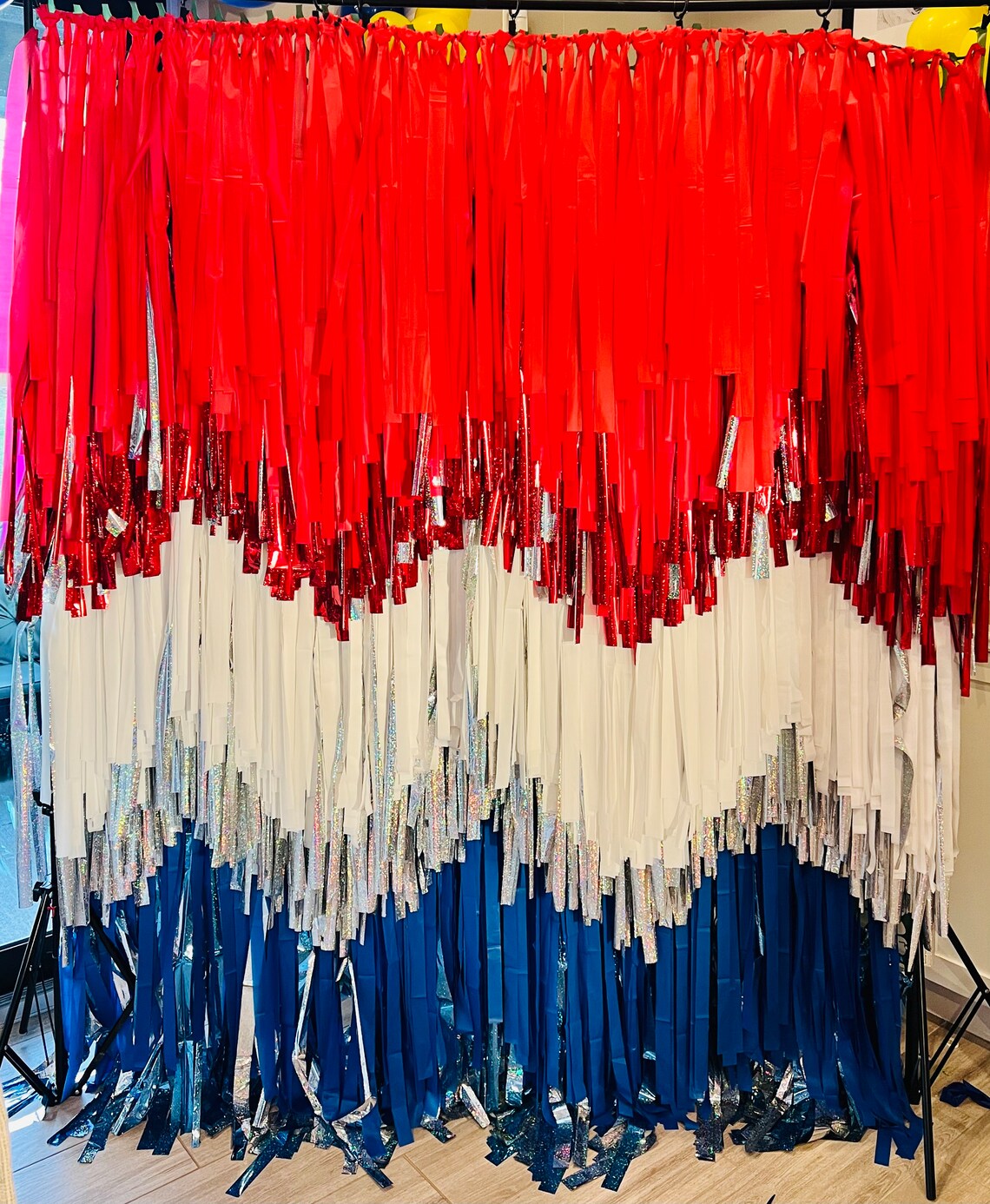 Uncle Sam- Patriotic Party Fringe Photo Booth Backdrop | Red, White ...