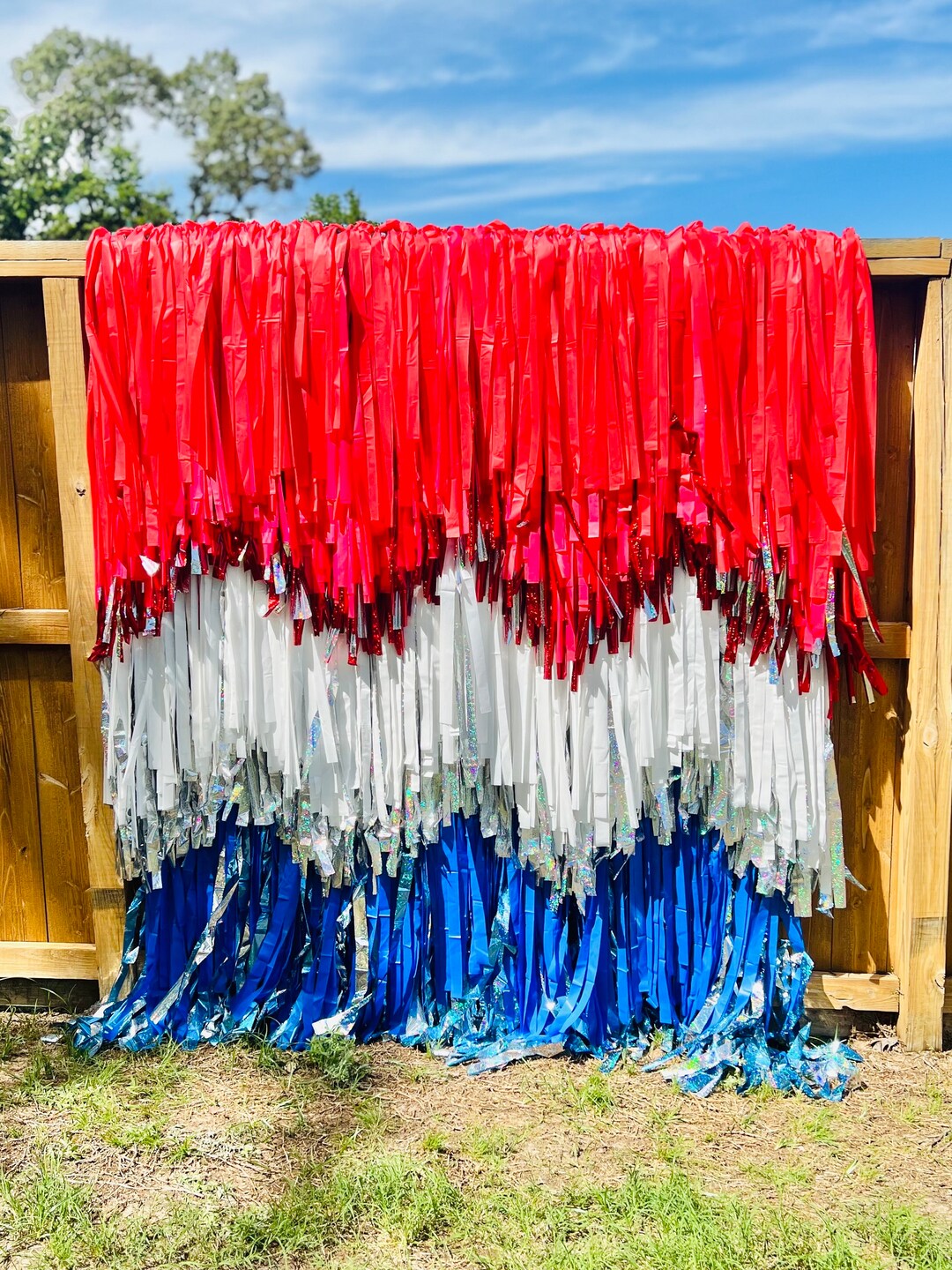 Uncle Sam- Patriotic Party Fringe Photo Booth Backdrop | Red, White ...