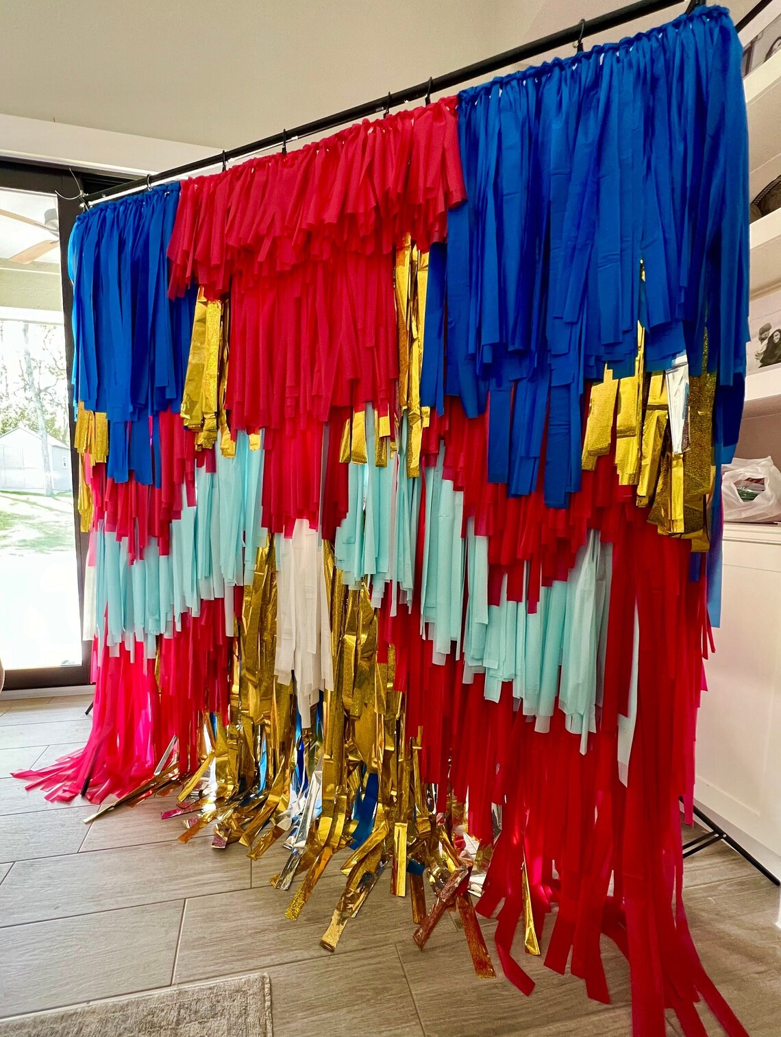 Step Right Up- Carnival/ Circus Fringe Backdrop- Red, Blue and Gold - Etsy