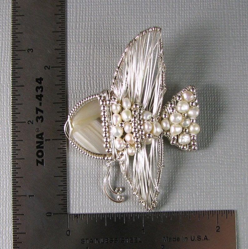 Angelfish Pendant One of a Kind Wire Art | Etsy