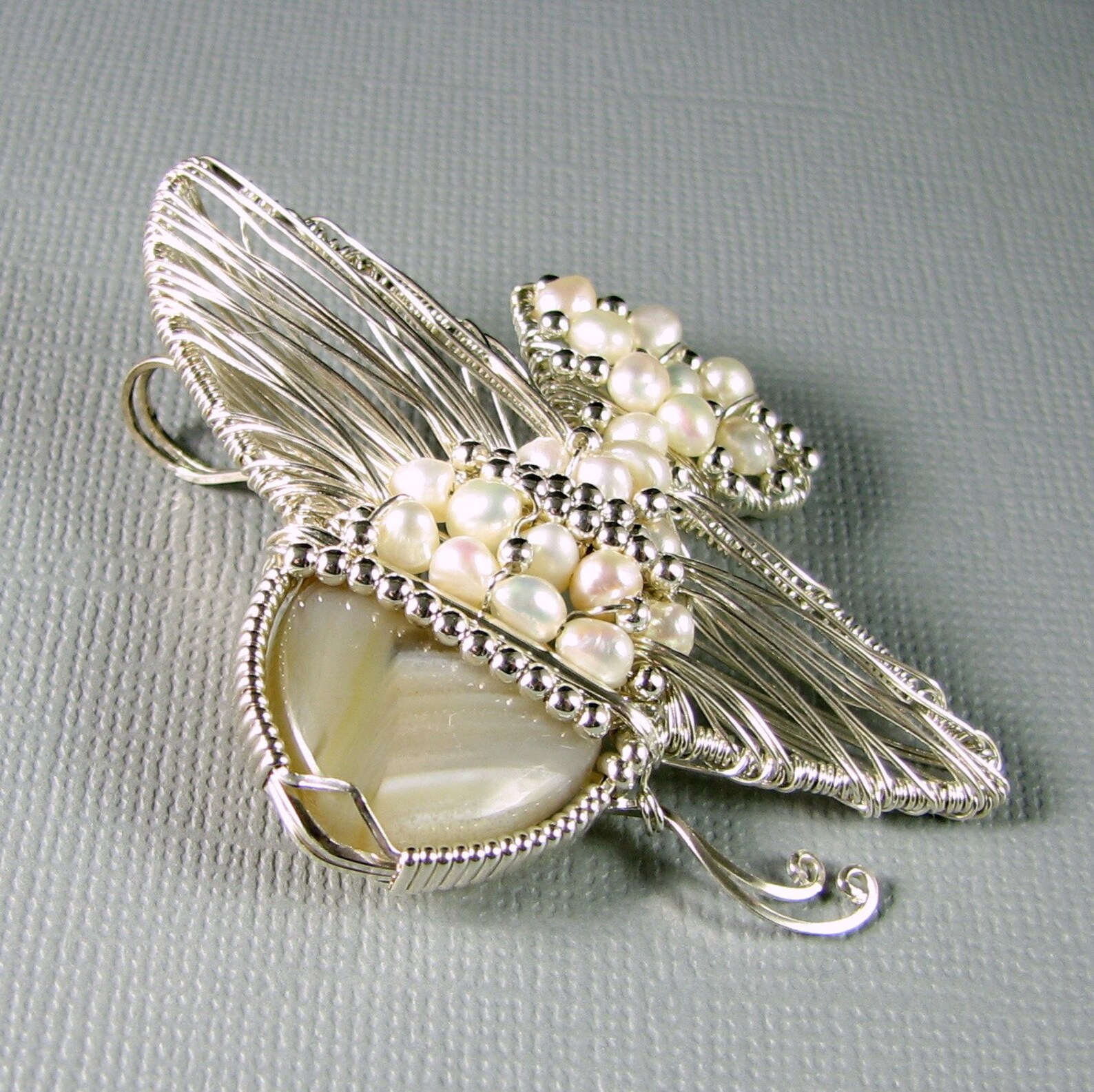 Angelfish Pendant One of a Kind Wire Art - Etsy