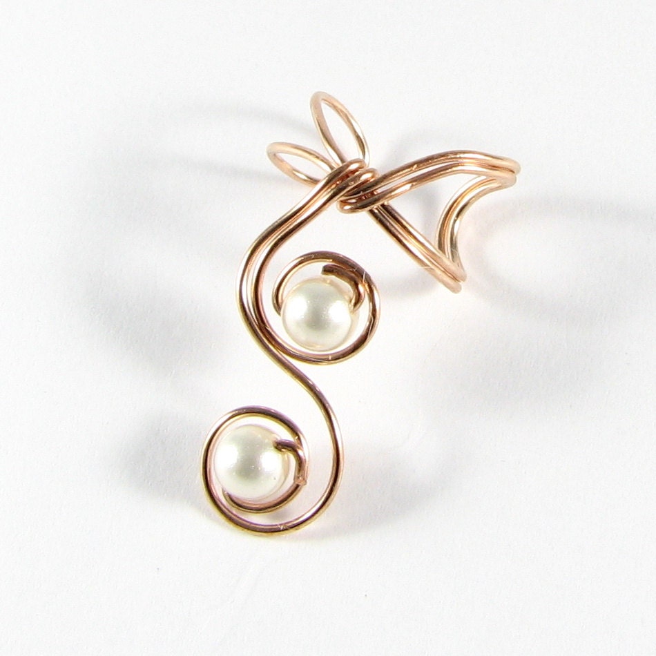 Elegant Ear Cuff 14k Gold Filled Ear Cuff Rose Gold Ear Cuff - Etsy