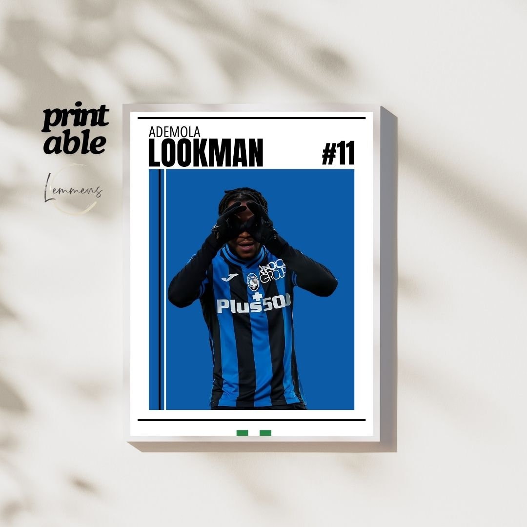 Ademola Lookman Poster, Lookman Poster, Lookman, Soccer Poster ...